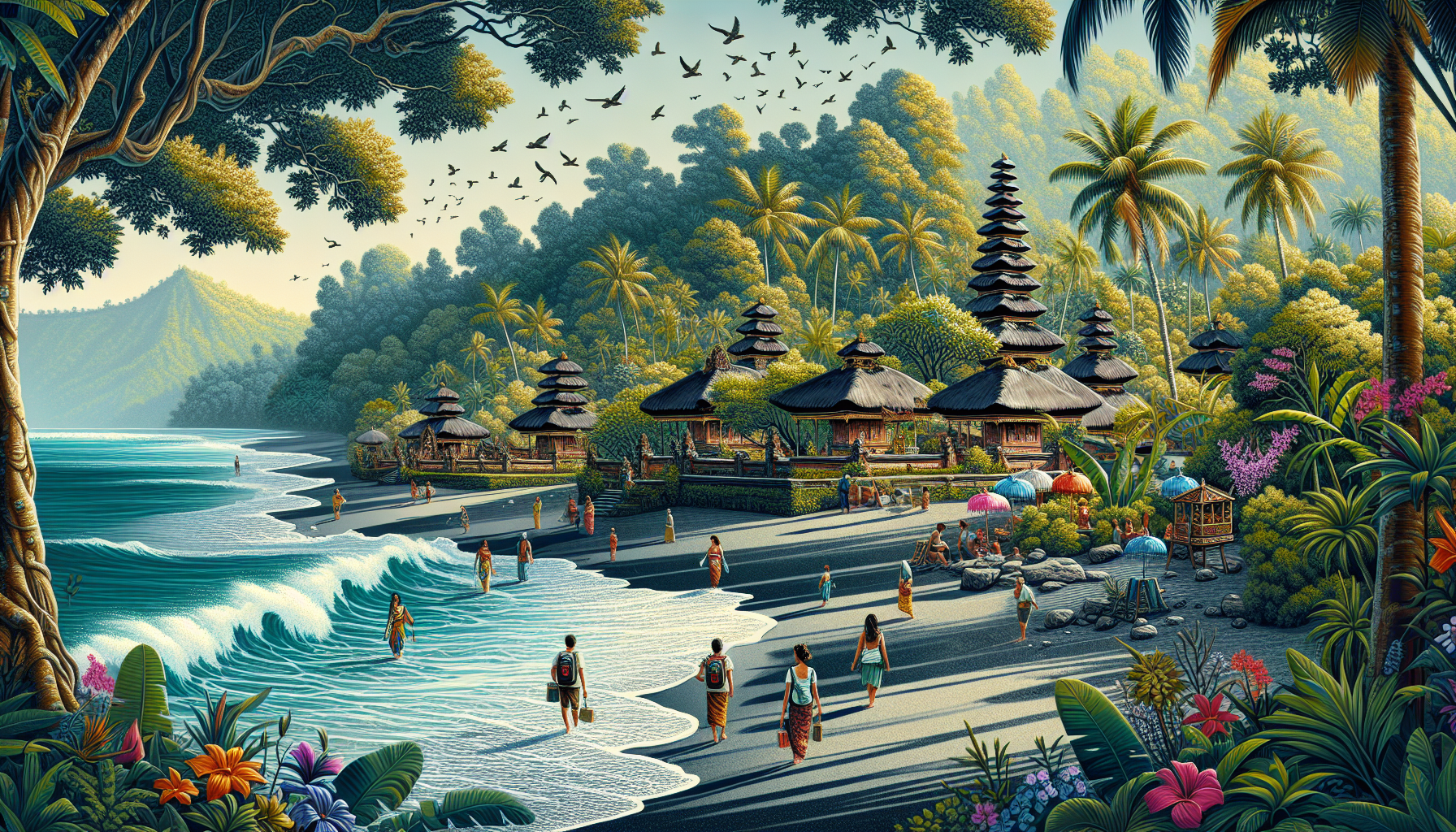 Explorando las playas de arena negra de Bali - Bagus Bali