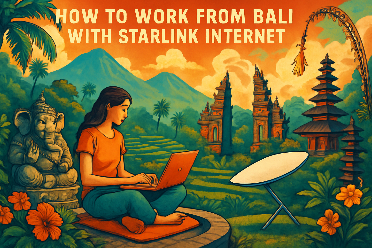 Como trabalhar de Bali com a Starlink Internet - Bagus Bali